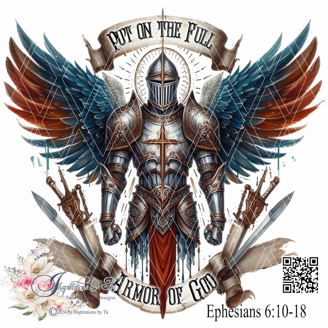 Put on the Full Armor of God Design, Ephesians 6:10-18, Christian ...