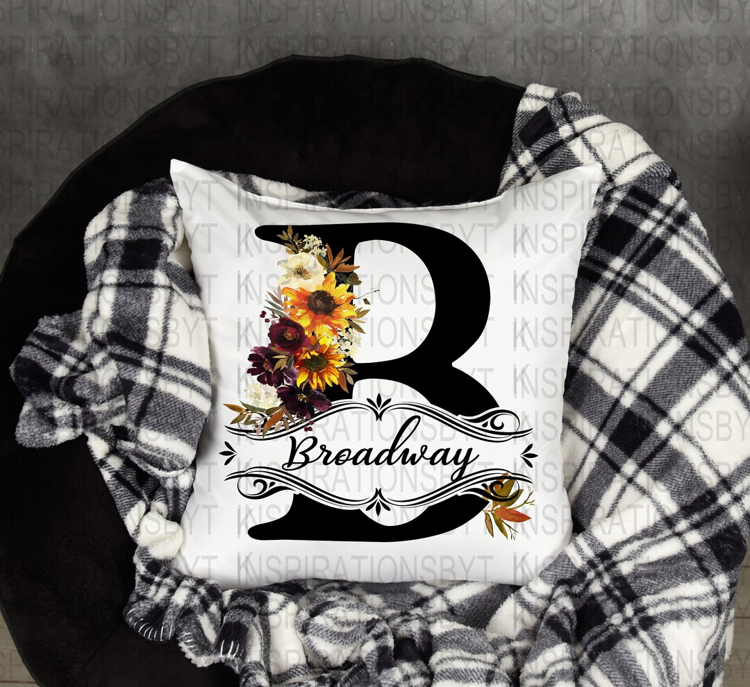 Fall Autumn Split Letter B Sublimation Design, Fall Floral Design ...