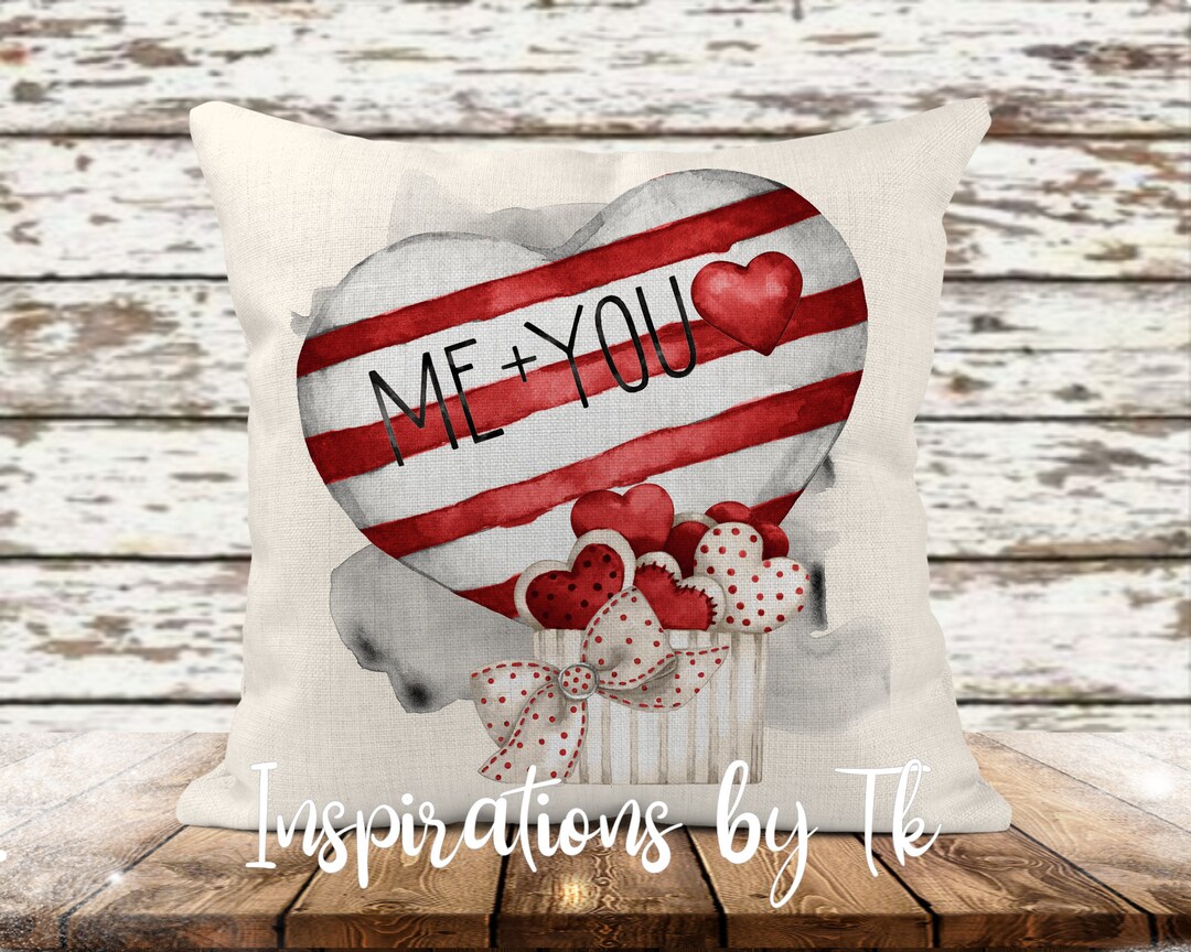 Me Plus You Hearts Watercolor Sublimation Design, Spring Design ...