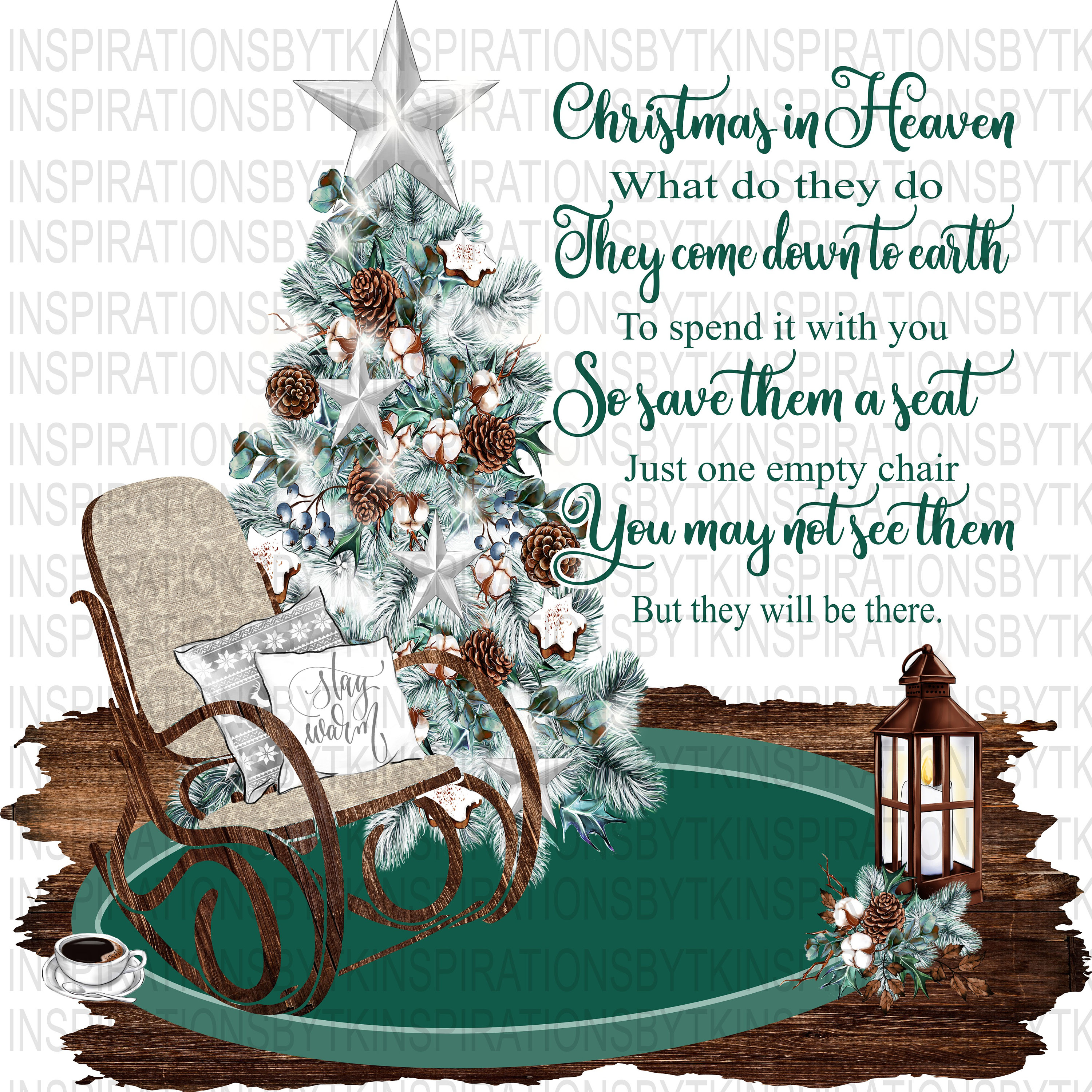 Christmas in Heaven Design Empty Rocking Chair & Christmas - Etsy Canada