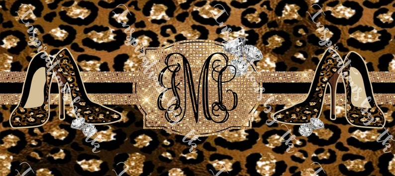 Cheetah Glam Cheetah Print With Diamonds & High Heels Coffee - Etsy