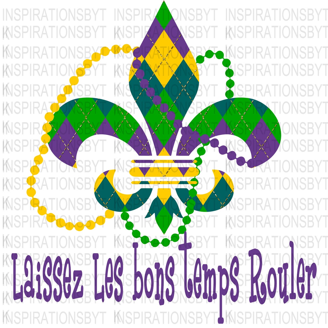 Let The Good Times Roll Louisiana Design Mardi Gras Fleur And Etsy