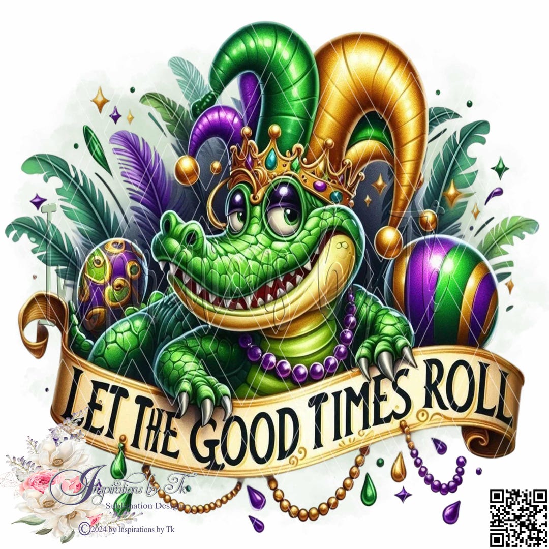 Mardi Gras Alligator II Design, Let the Good Times Roll Mardi Gras ...