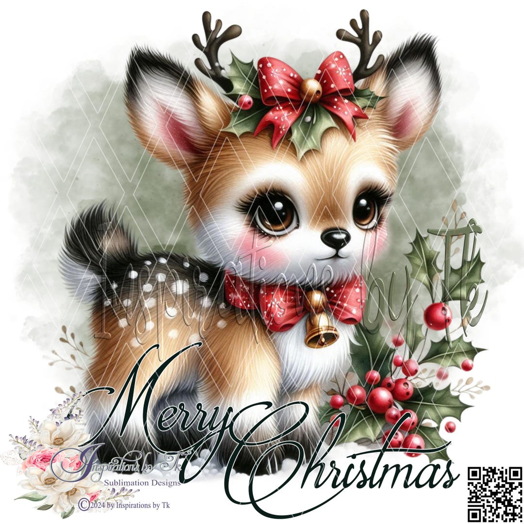 Adorable Baby Deer Merry Christmas Design, Christmas Design ...