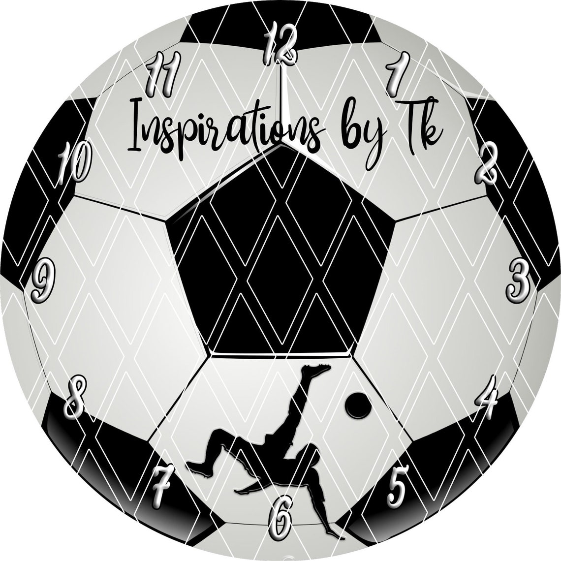 Soccer 12 Round Clock Face Design Soccer Clock Design - Etsy