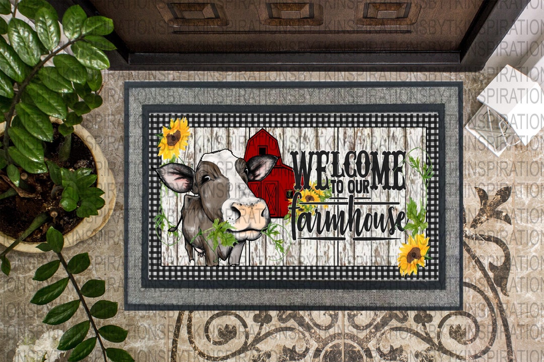 Welcome to Our Farmhouse Door Mat Design, Spring Design, Farmhouse ...
