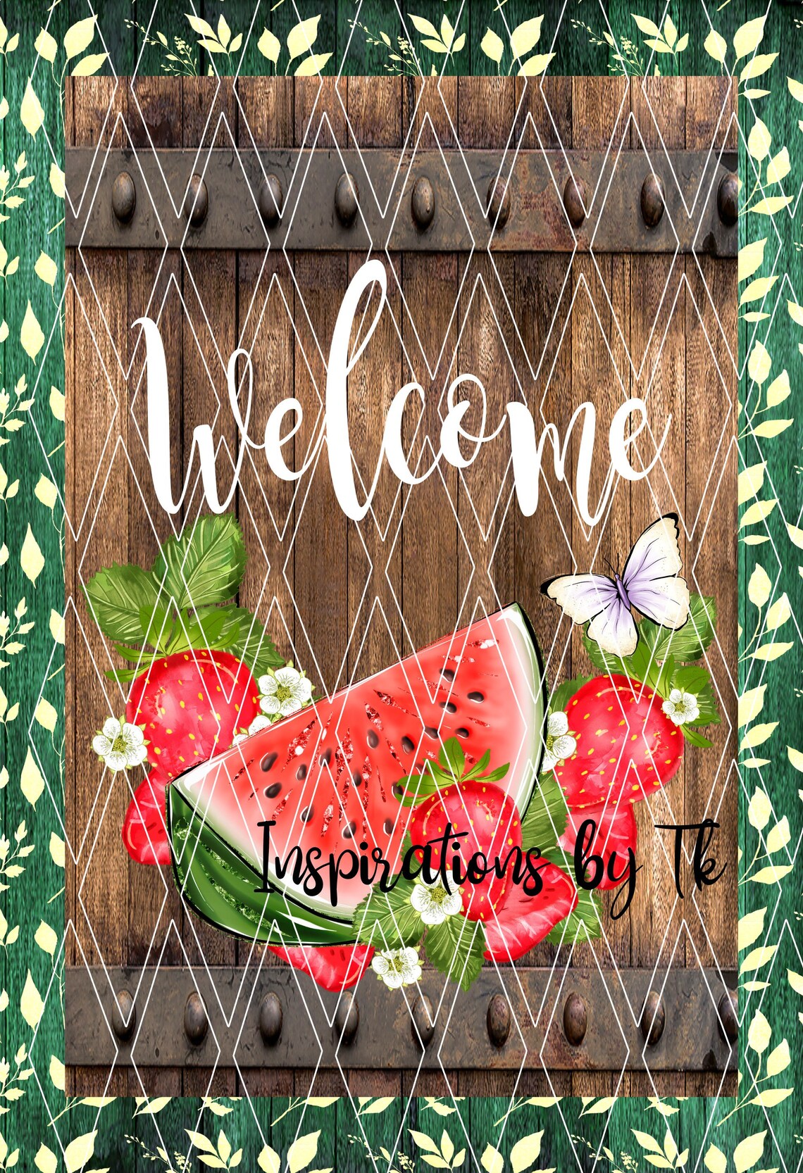 Summertime Fruit Welcome Garden Flag Design Spring/summer - Etsy