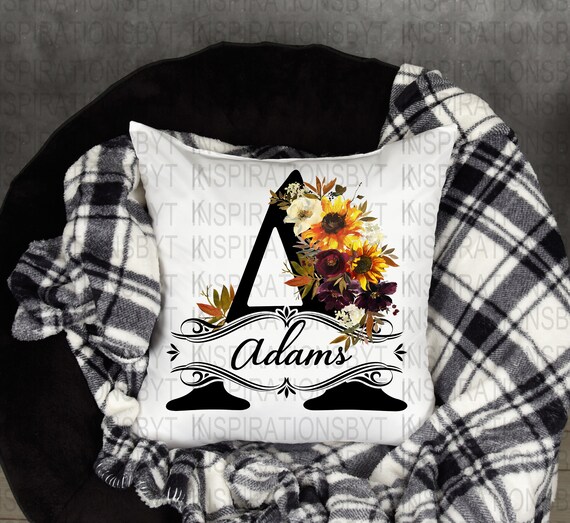 Fall Autumn Split Letter A Sublimation Design Fall Floral | Etsy
