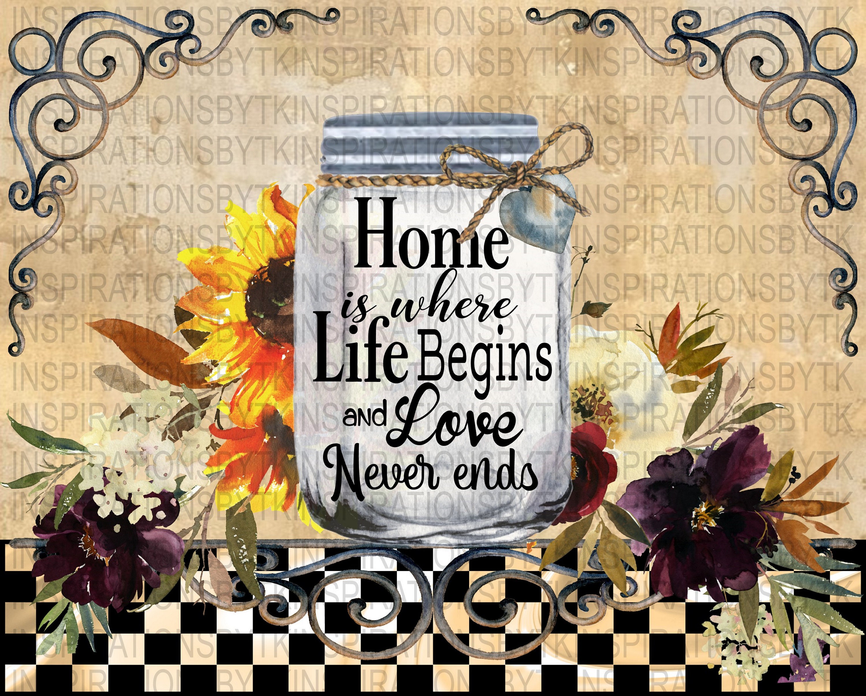 Home is Where Life Begins Design, 12 X 15 Design, Farmhouse Design ...