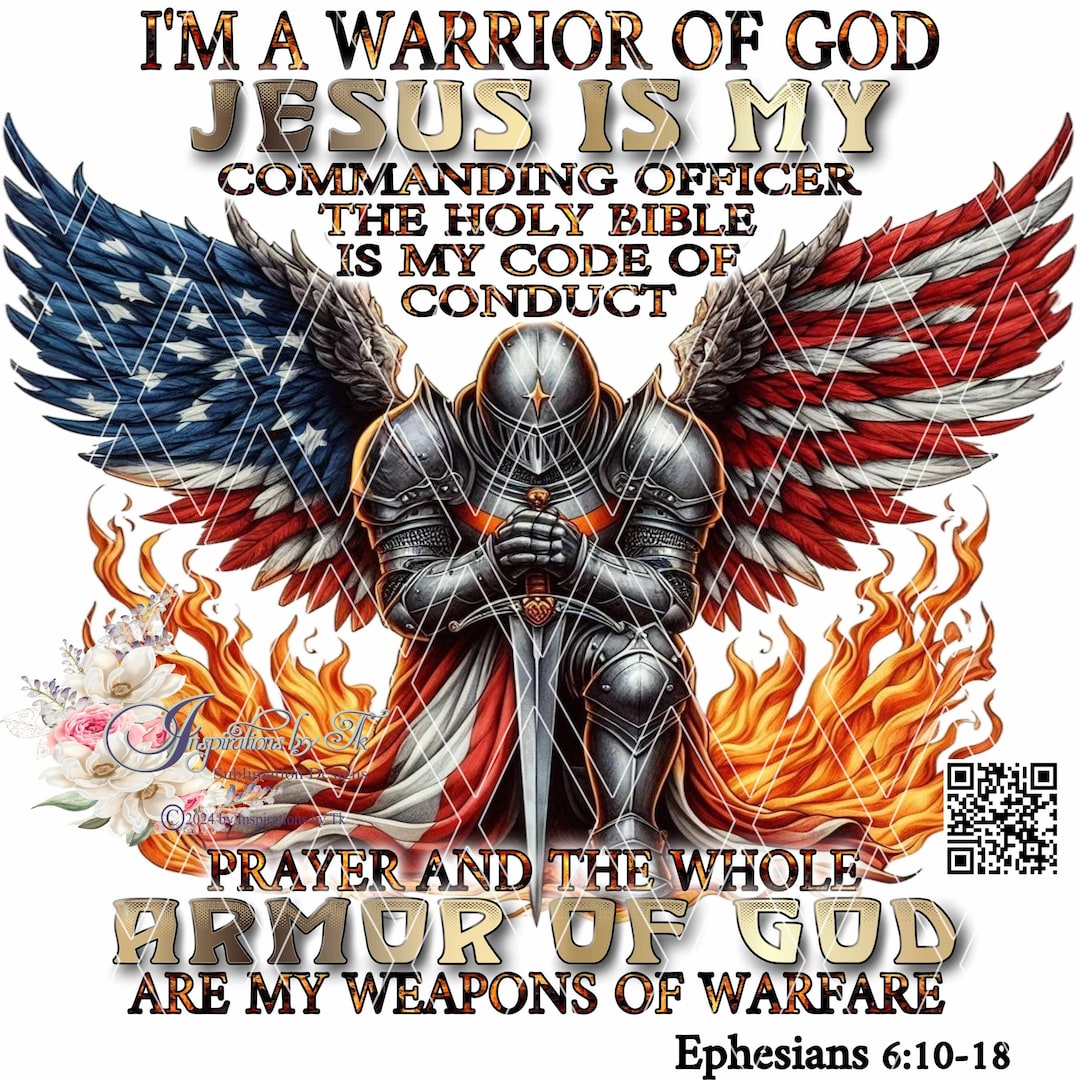 Warrior of God Design, Jesus, Christian, Religious, Whole Armor of God ...