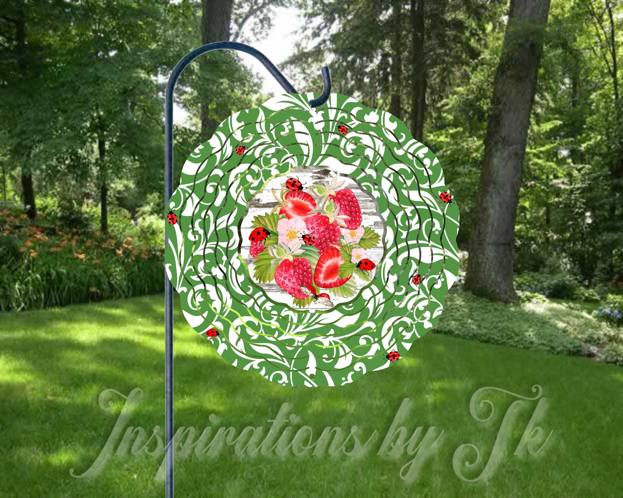 Ladybugs & Strawberries 6 Spinner Design Spring Design | Etsy