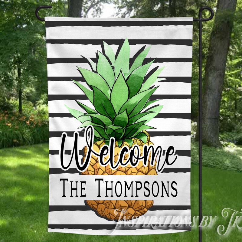 Pineapple Garden Flag - Etsy