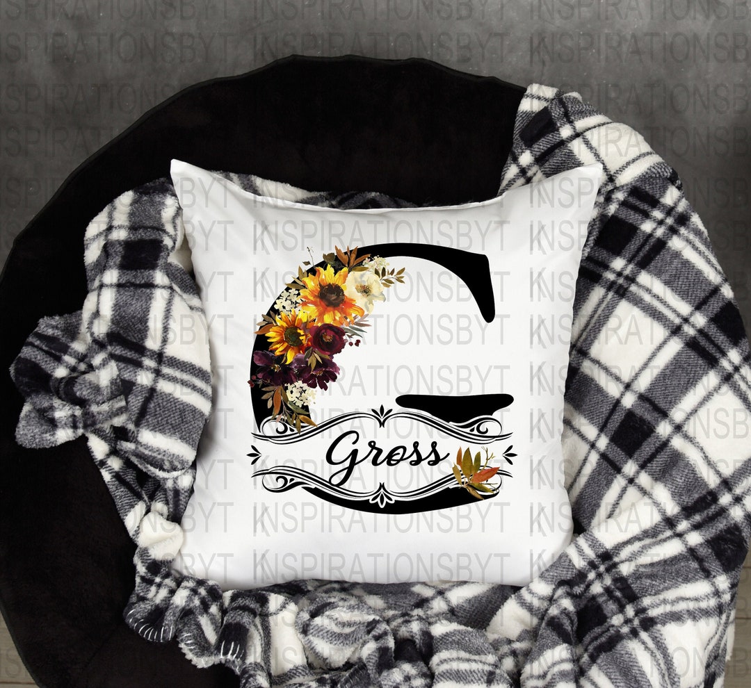 Fall Autumn Split Letter G Sublimation Design, Fall Floral Design ...