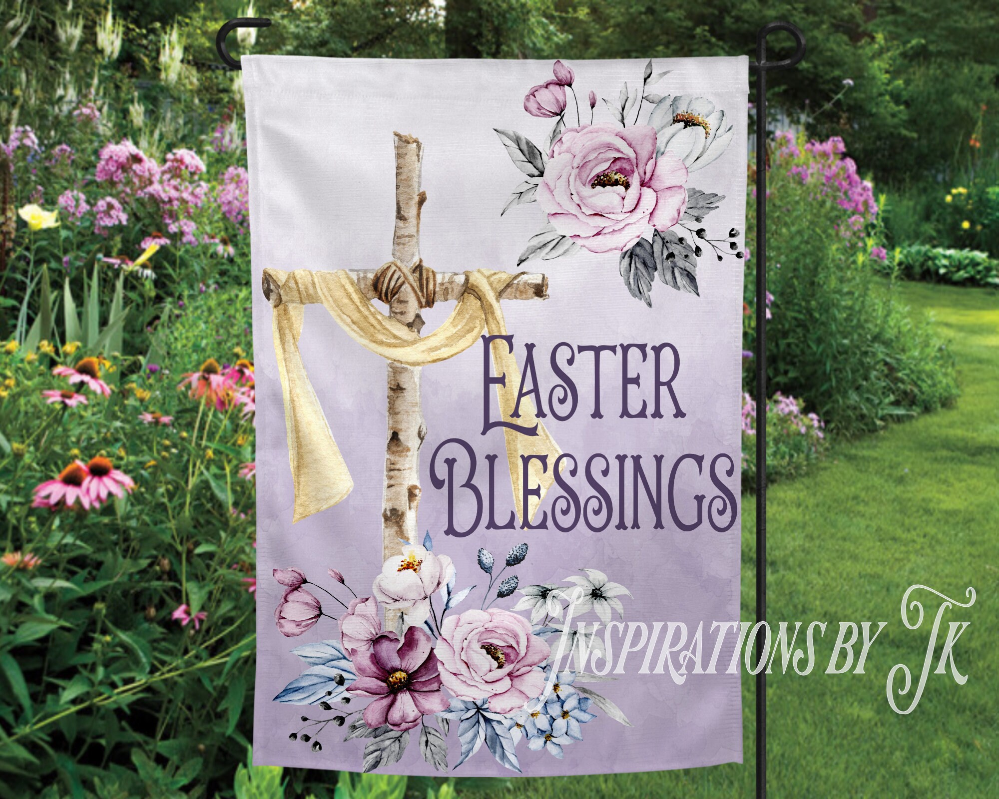 Easter Blessings Garden Flag Design Christian Religious | Etsy