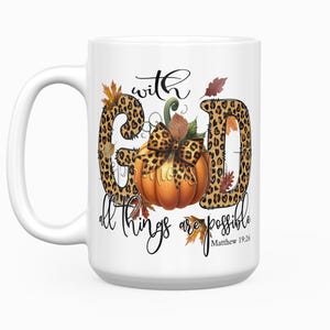 With God Pumpkin Design, Matthew 19:26, Christian/religious, Fall ...