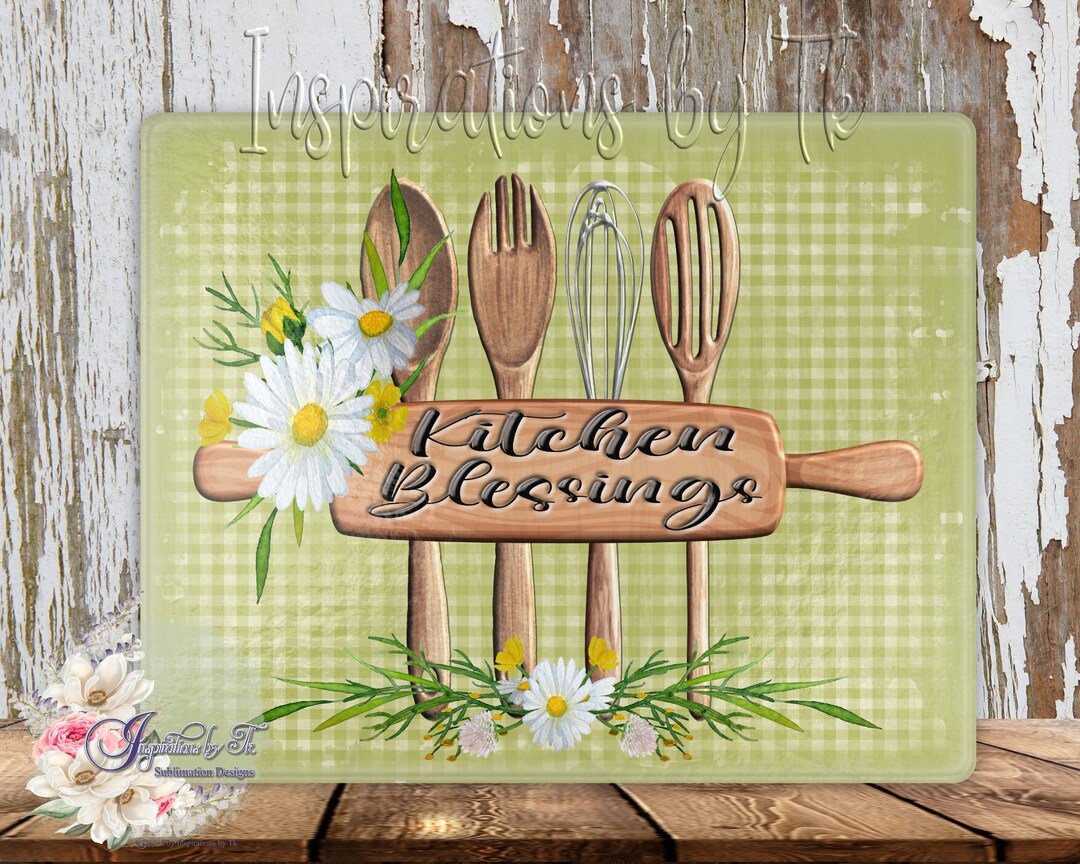 Kitchen Blessings Daisy Design, Farmhouse Design, Sublimation Download ...