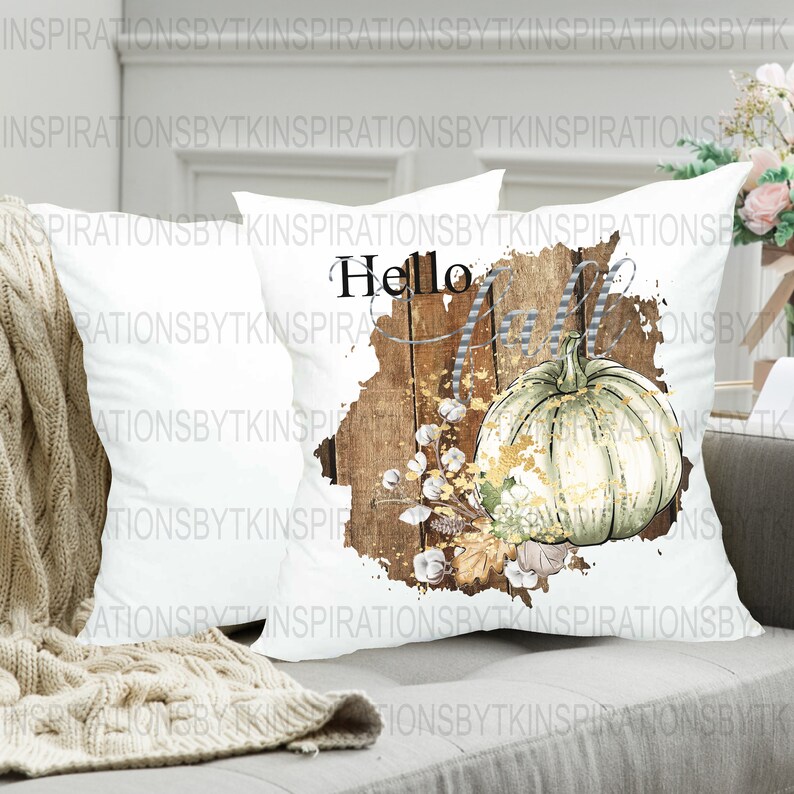 Hello Fall Pumpkin Design Thanksgiving Design Farmhouse - Etsy