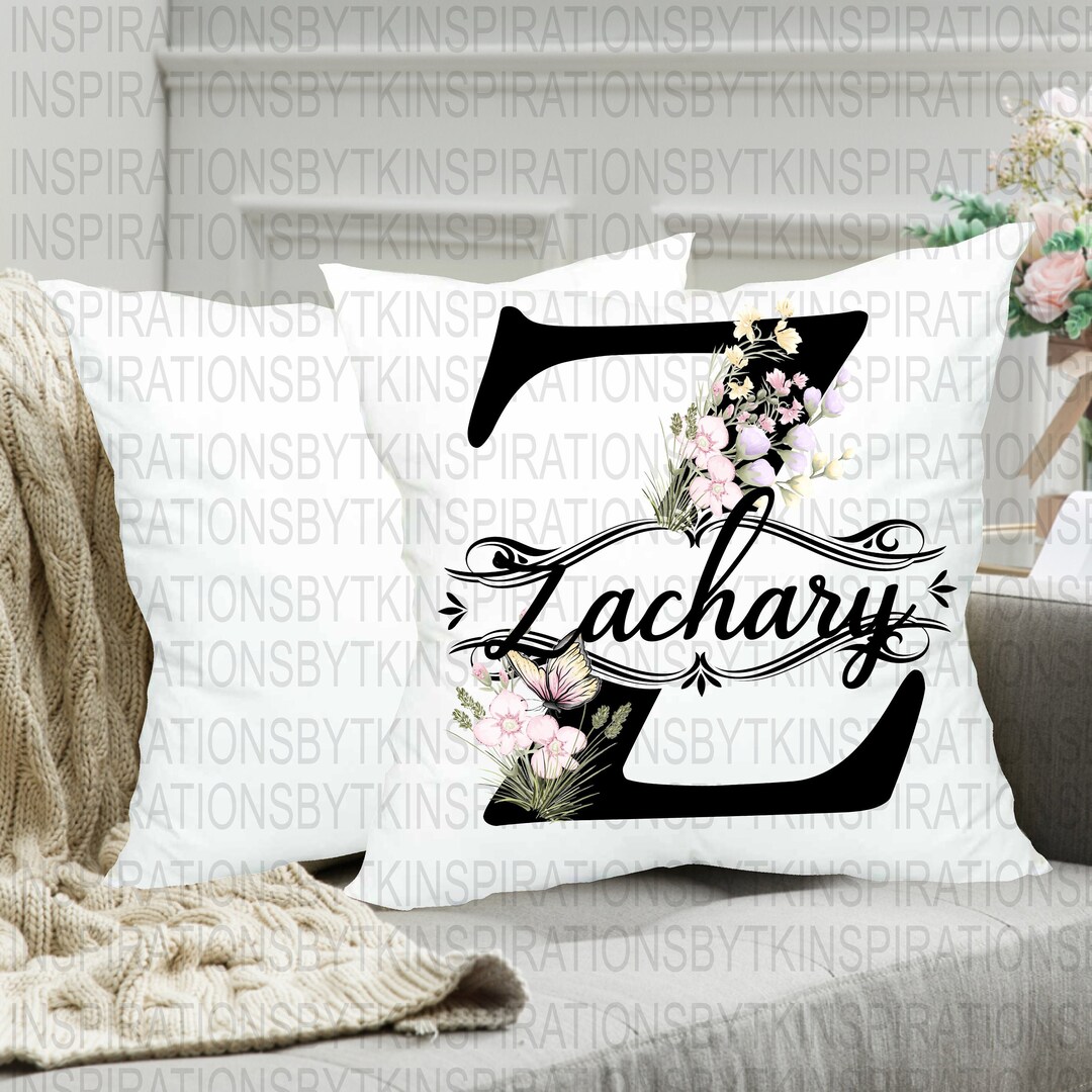 Spring Floral Split Letters Z Sublimation Design, 13 X 13, Monogram ...