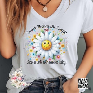 Sprinkle Kindness Like Confetti & Share a Smile, Inspirational, Digital ...