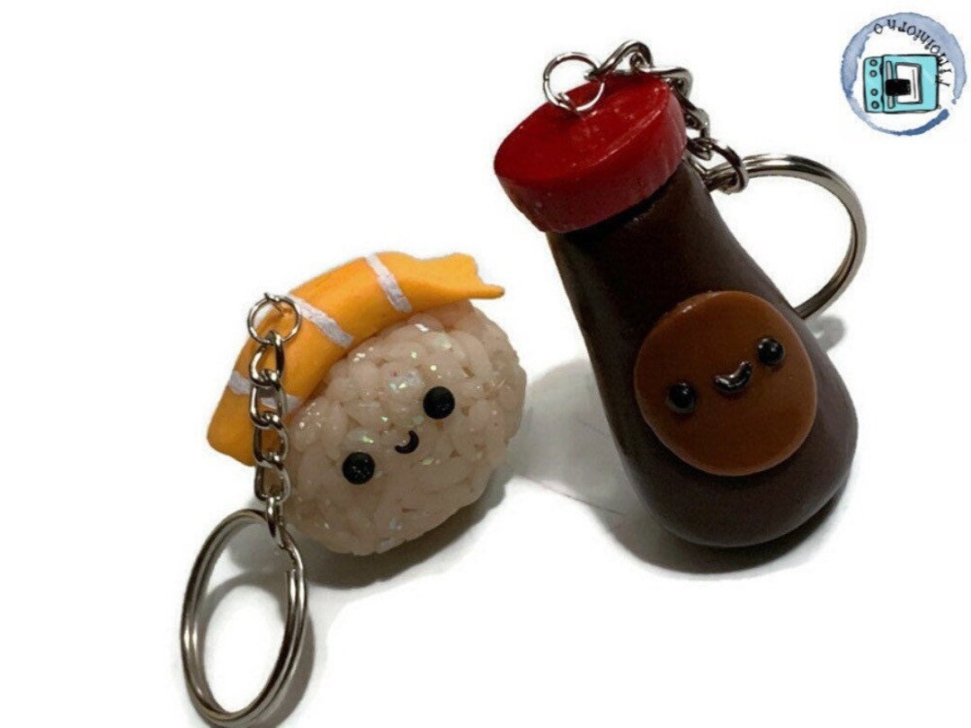 Japan Sushi Themed Key Ring in Handmade Fimo - Etsy
