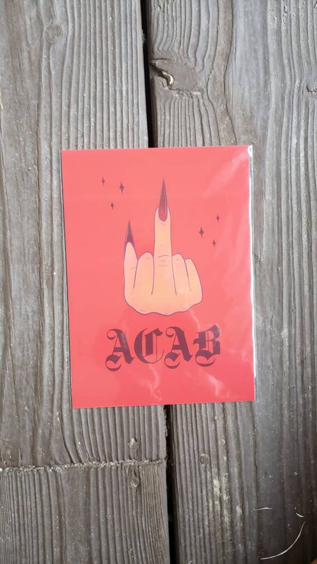 ACAB Art Print by Me // READ DESCRIPTION Old English Goth - Etsy