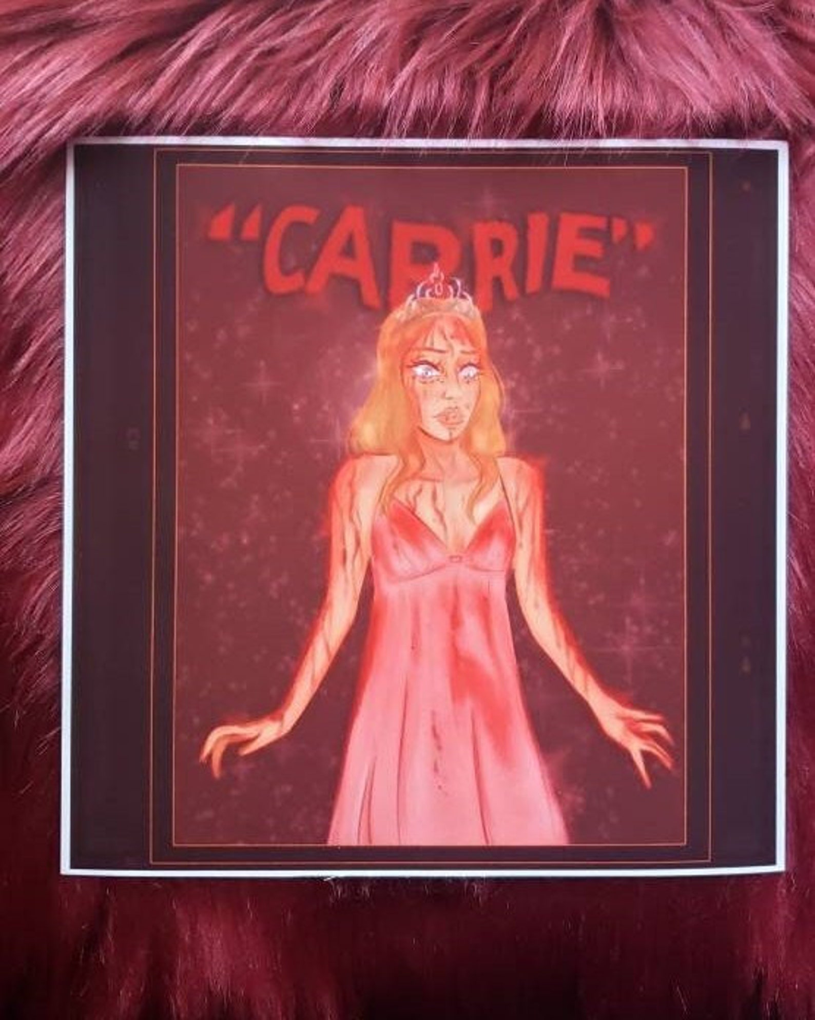 Carrie 1976 Pig Blood Splatter Art Print // Original by Me 88 | Etsy