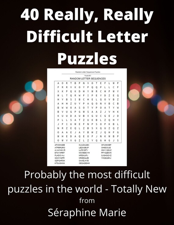 40 Really Really Difficult Letter Puzzles Totally Random - Etsy
