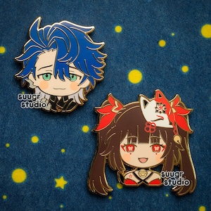 HSR Sampo and Sparkle the Masked Fools Honkai Star Rail Hard Enamel Pin ...