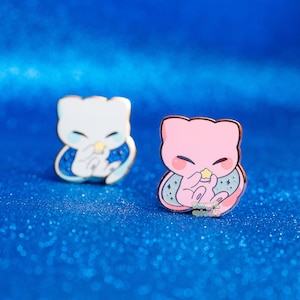 Playful Mew Hard Enamel Pins - Etsy