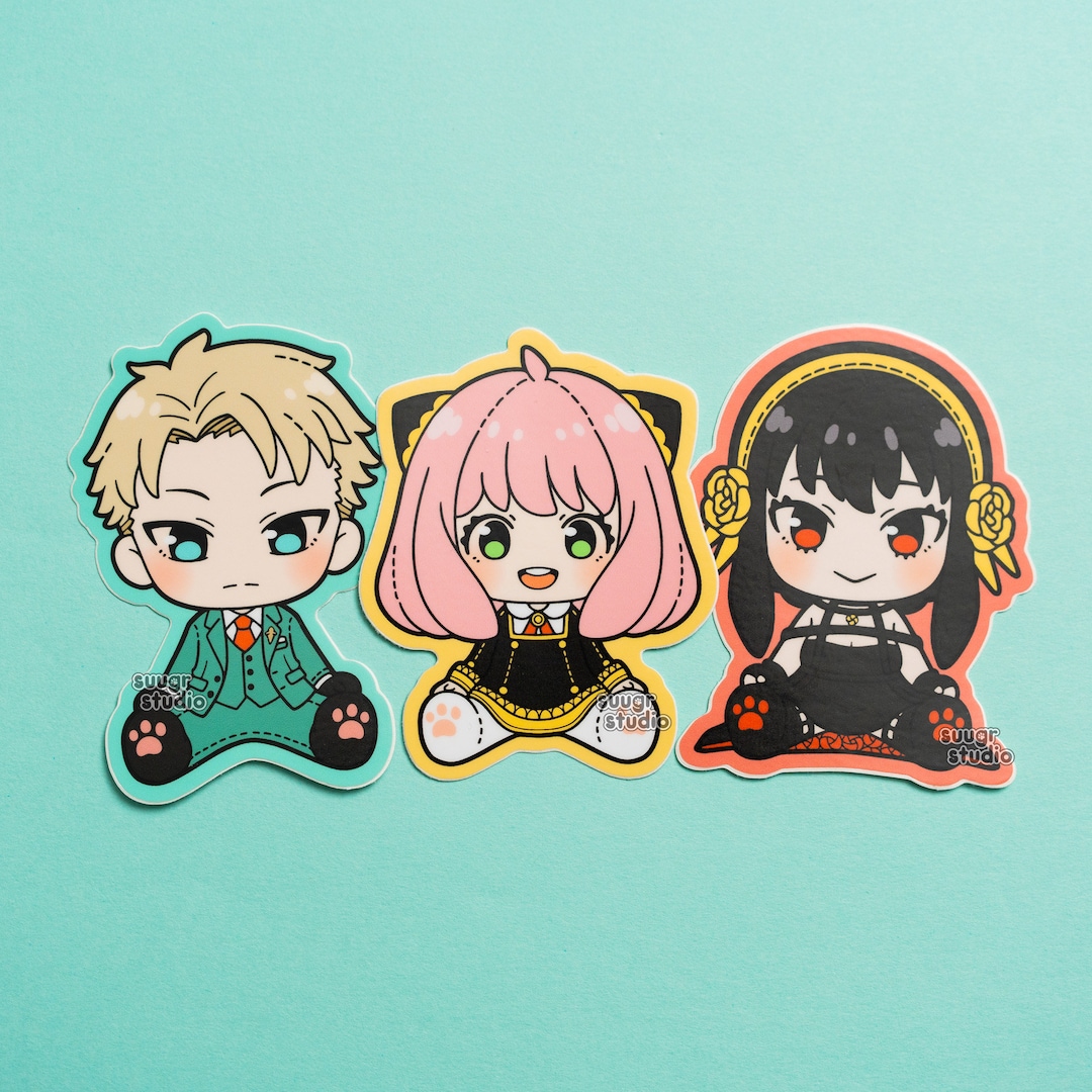 Sxf Cute Anime Die Cut Stickers (set) - Etsy