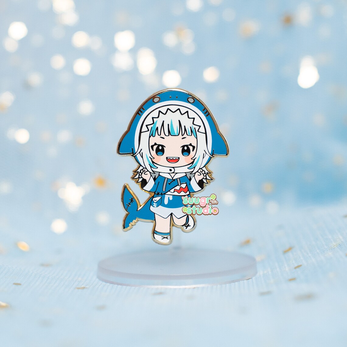 Hololive Vtuber Gawr Gura Enamel Pin Fan Merch - Etsy UK