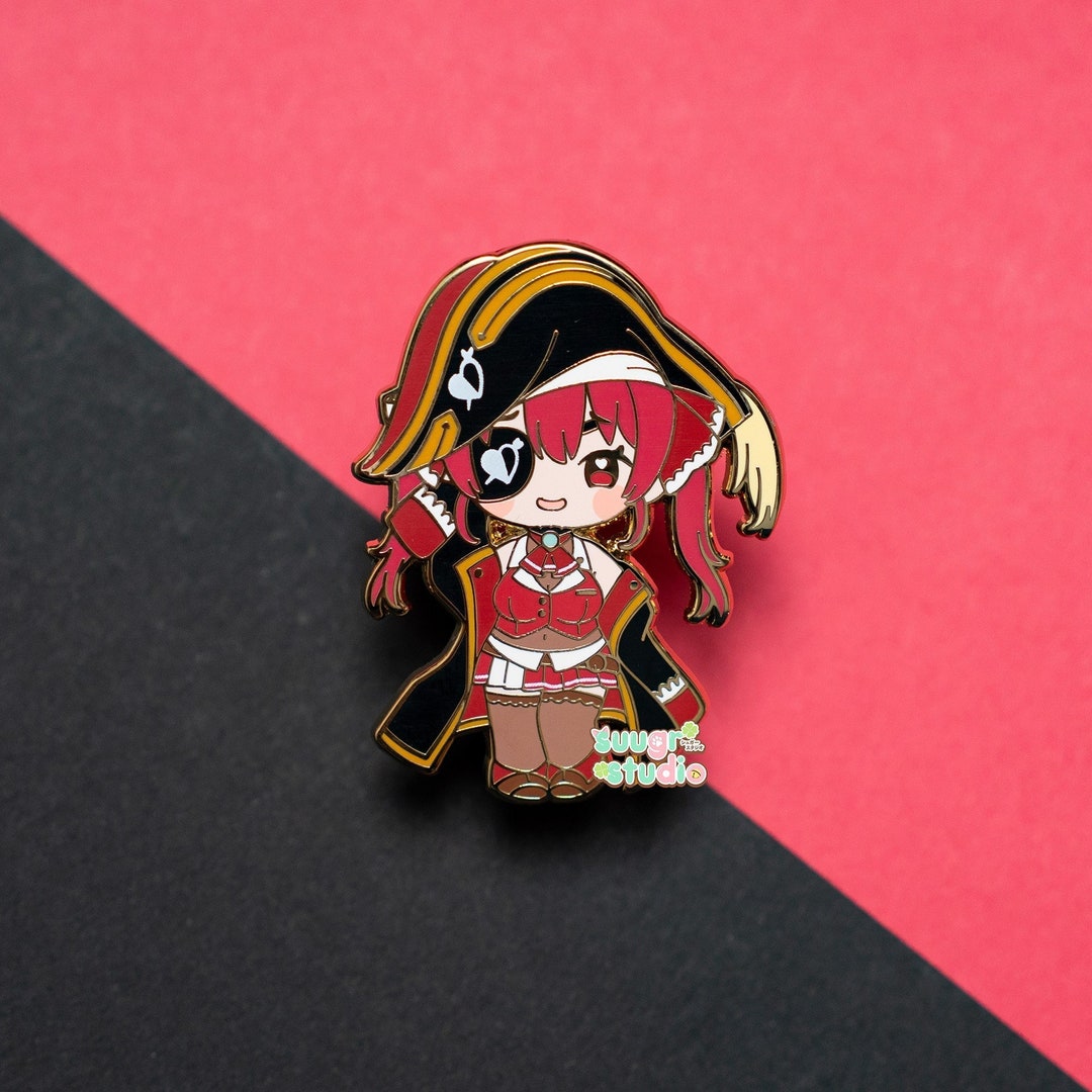 Hololive Vtuber Houshou Marine Enamel Pin, Fan Merch - Etsy