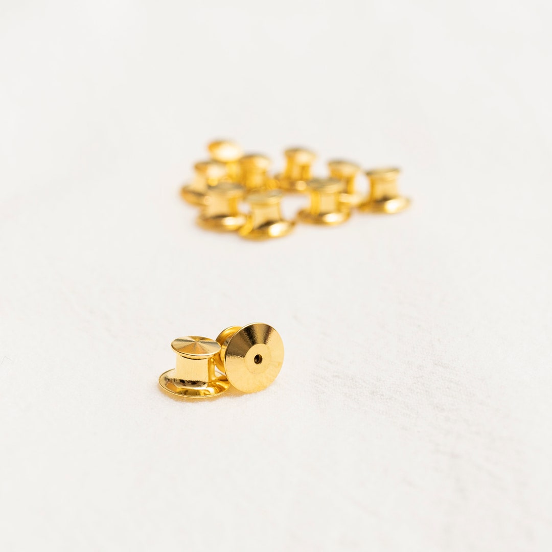 Enamel Pin Locking Clasps(pairs) Gold and Silver - Etsy