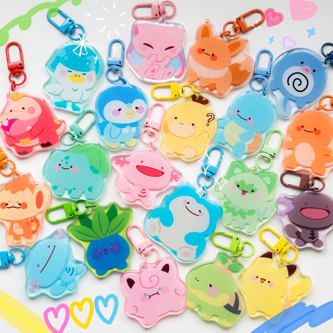 Derpymon Tinted Acrylic Charm Keychains - Etsy