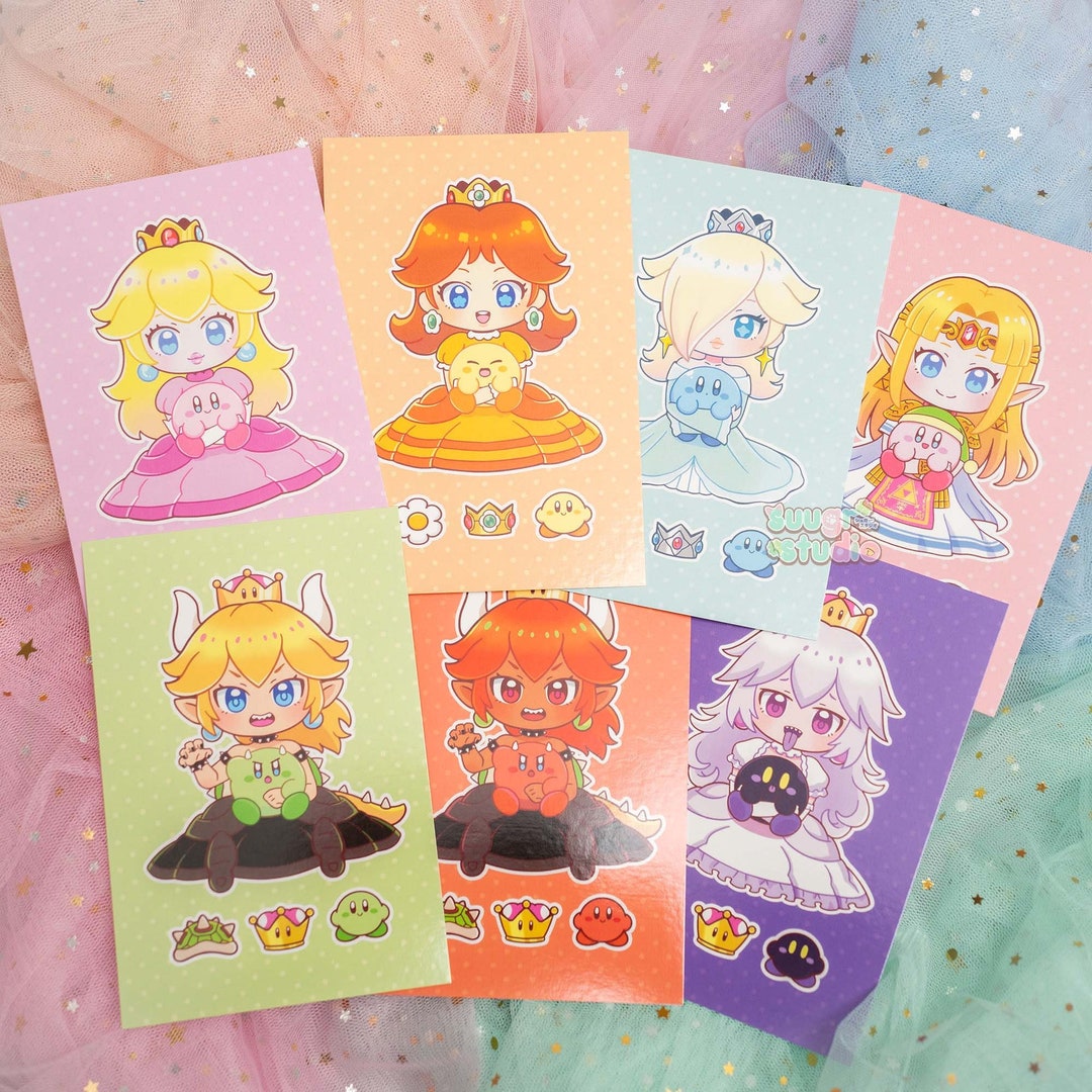 Princess X Poyo Mini Prints - Daisy, Peach, Rosalina, Blonde/red ...