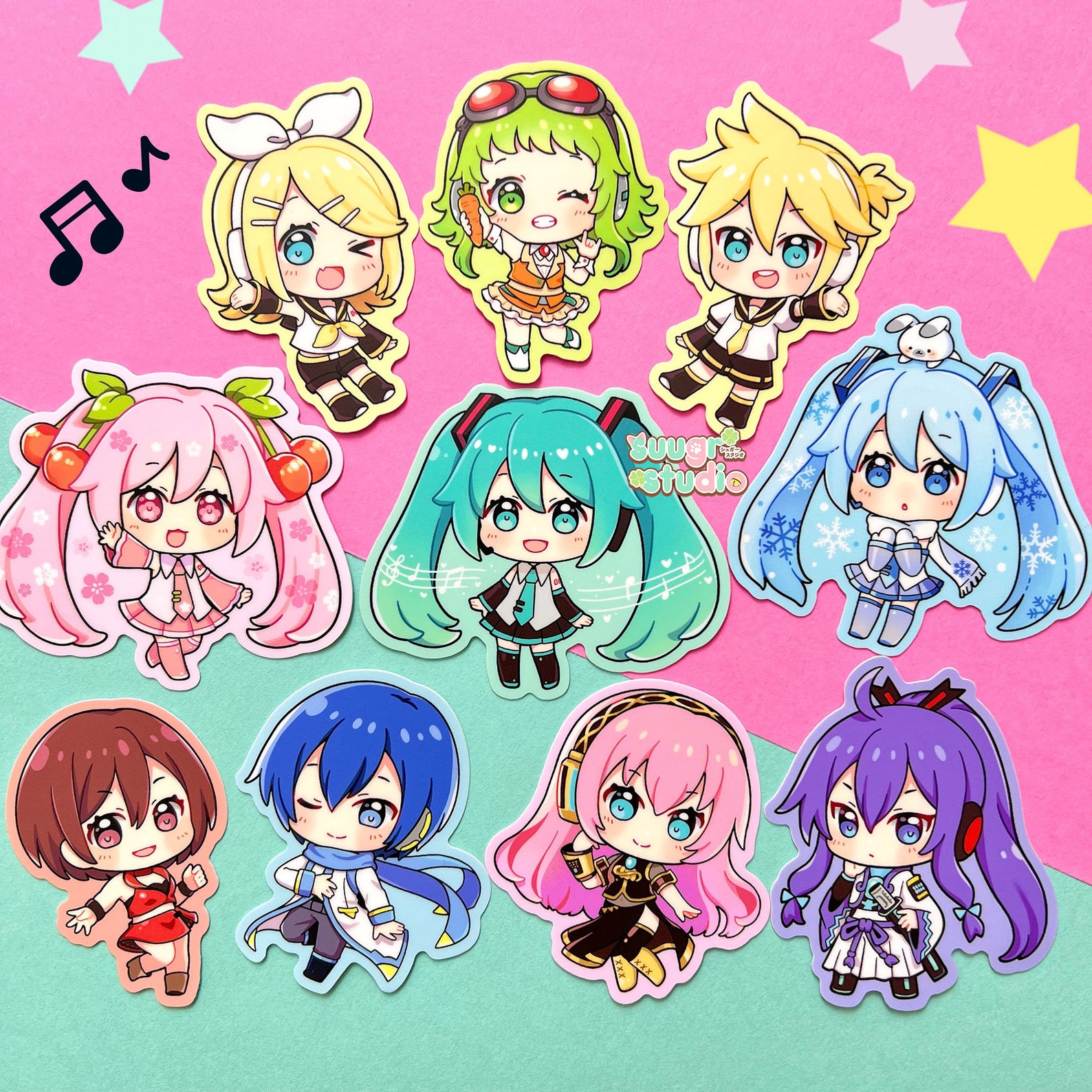 Vocaloid Stickers Hatsune Miku Snow Miku Sakura Miku Rin - Etsy