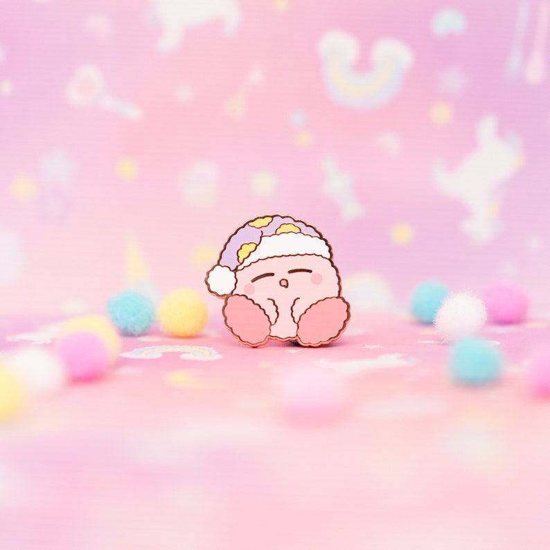 Mokomoko Sleepy Poyo Hard Enamel Pin | Etsy