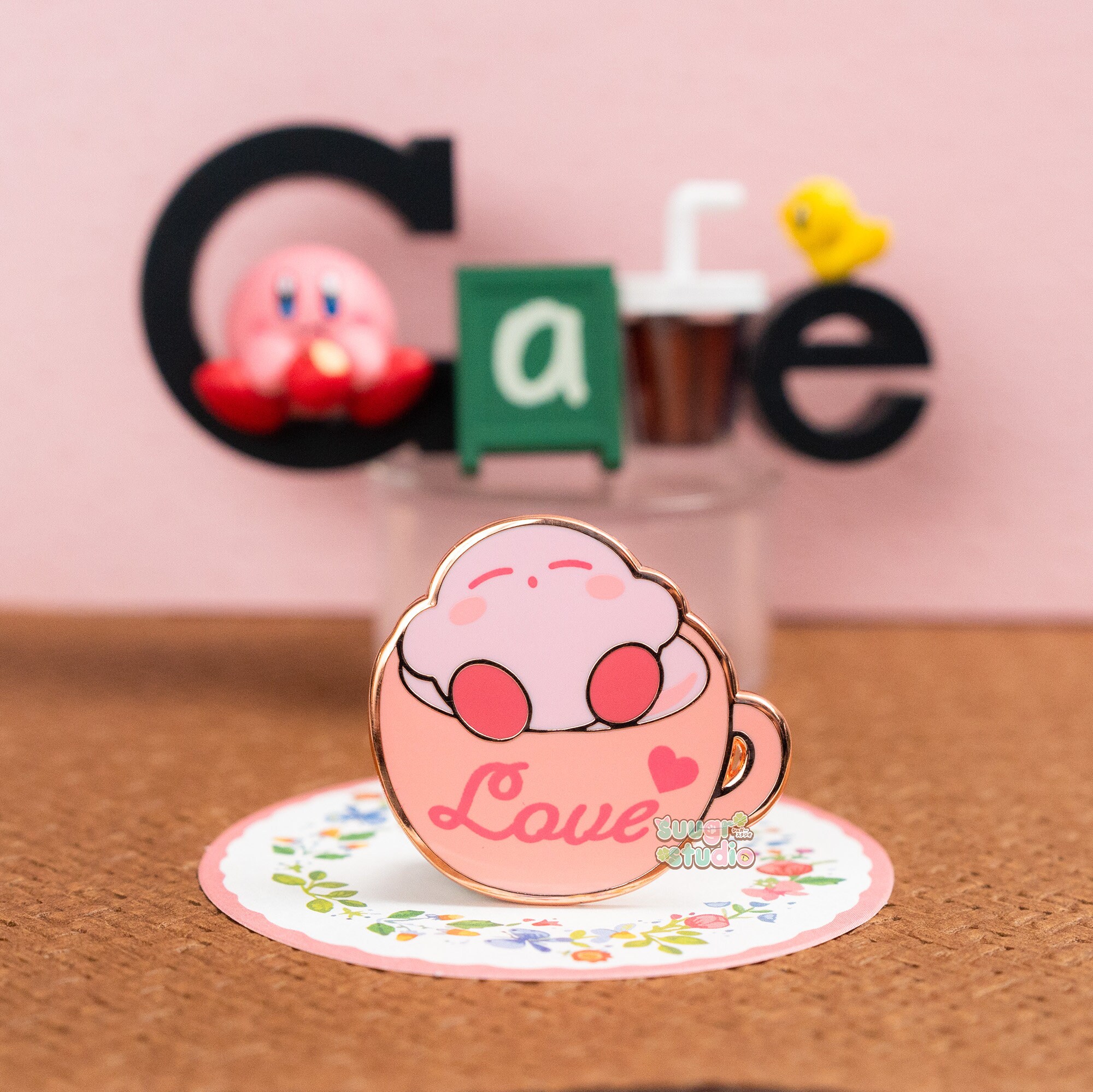 Latte Cup Poyo Hard Enamel Pins - Etsy