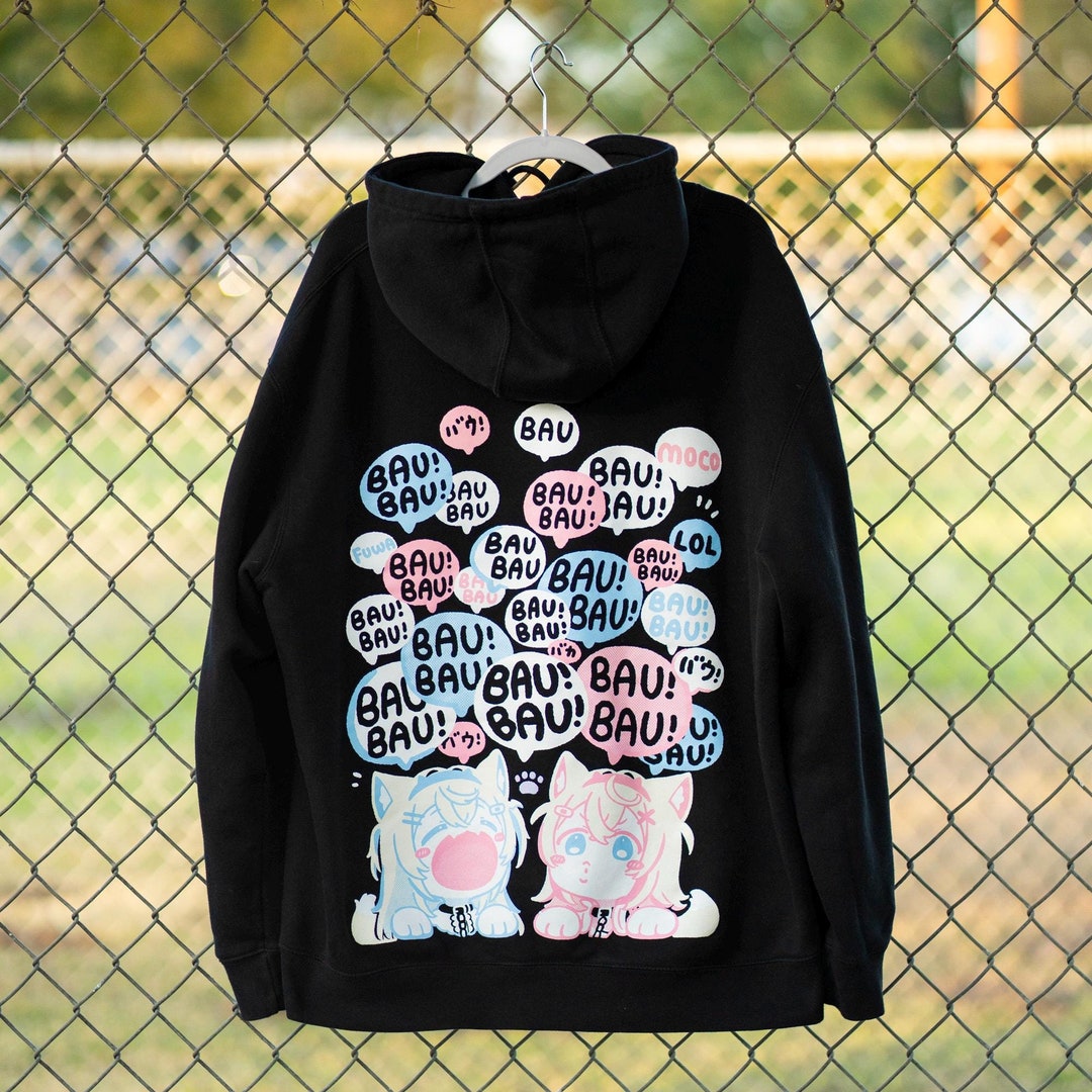 Bau Bau Fuwamoco Black Unisex Hoodie, Fan Merch - Etsy