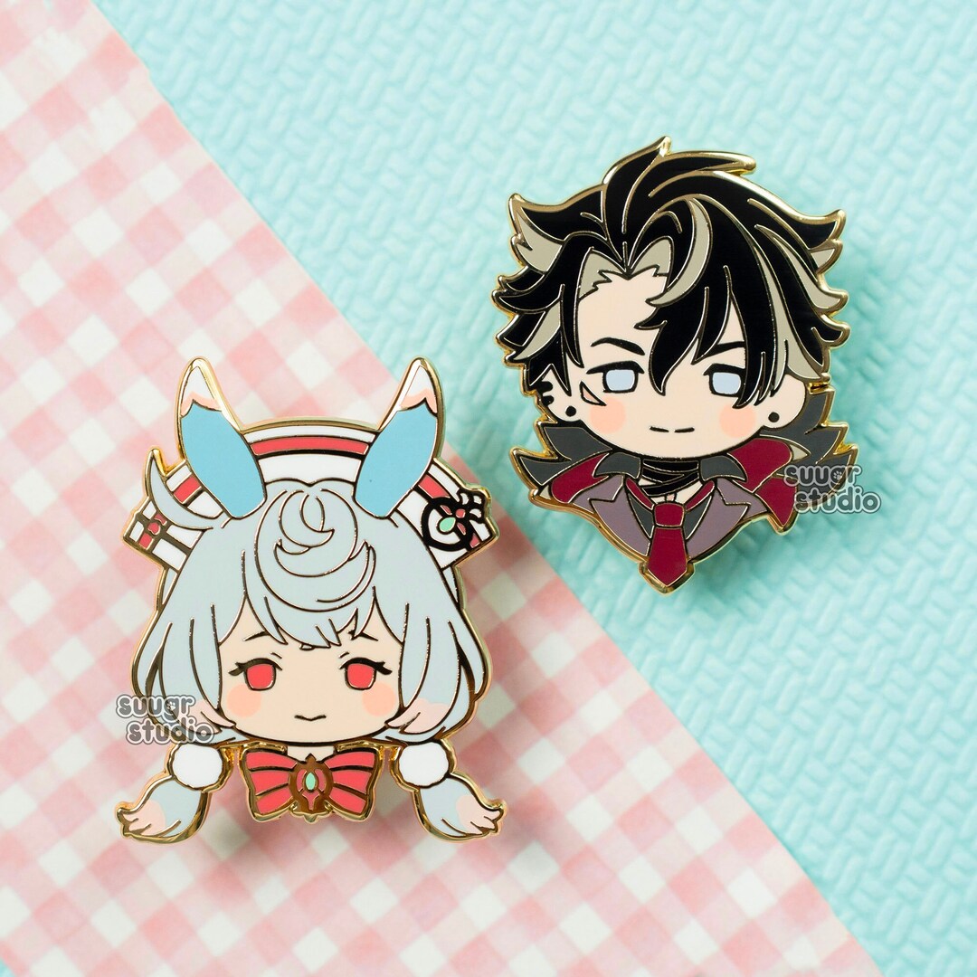 Genshin Impact Wriothesley & Sigewinne Fontaine Hard Enamel Pin - Etsy