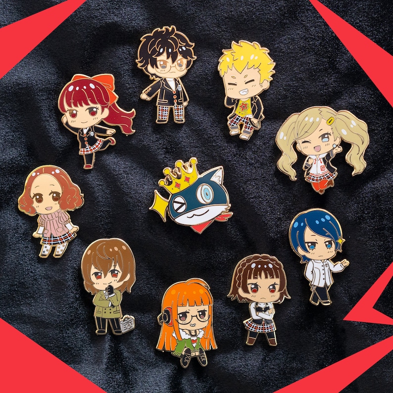 Full Set of Persona 5 Phantom Thief Enamel Pins Gift - Etsy