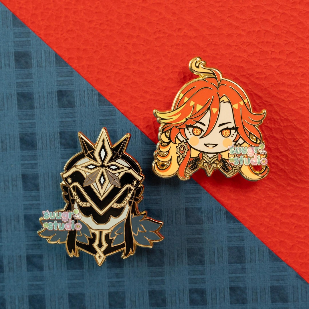 Genshin Impact Natlan Il Capitano and Mavuika Hard Enamel Pin - Etsy