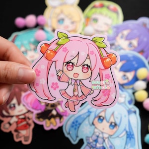 Vocaloid Stickers - Hatsune Miku, Snow Miku, Sakura Miku, Rin, Len ...