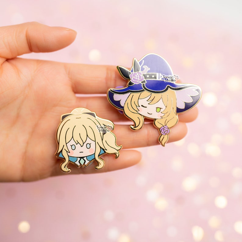 Genshin Impact Jean & Lisa Hard Enamel Pin Gift - Etsy