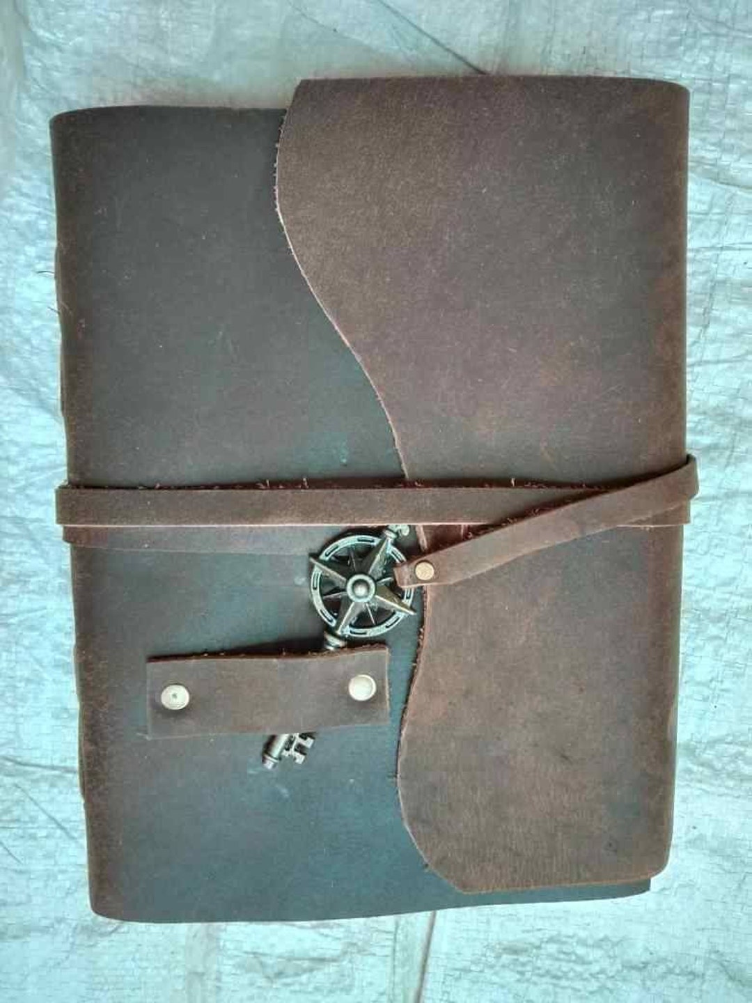 Nautical Key Leather Journal 8x5.5 - Etsy UK