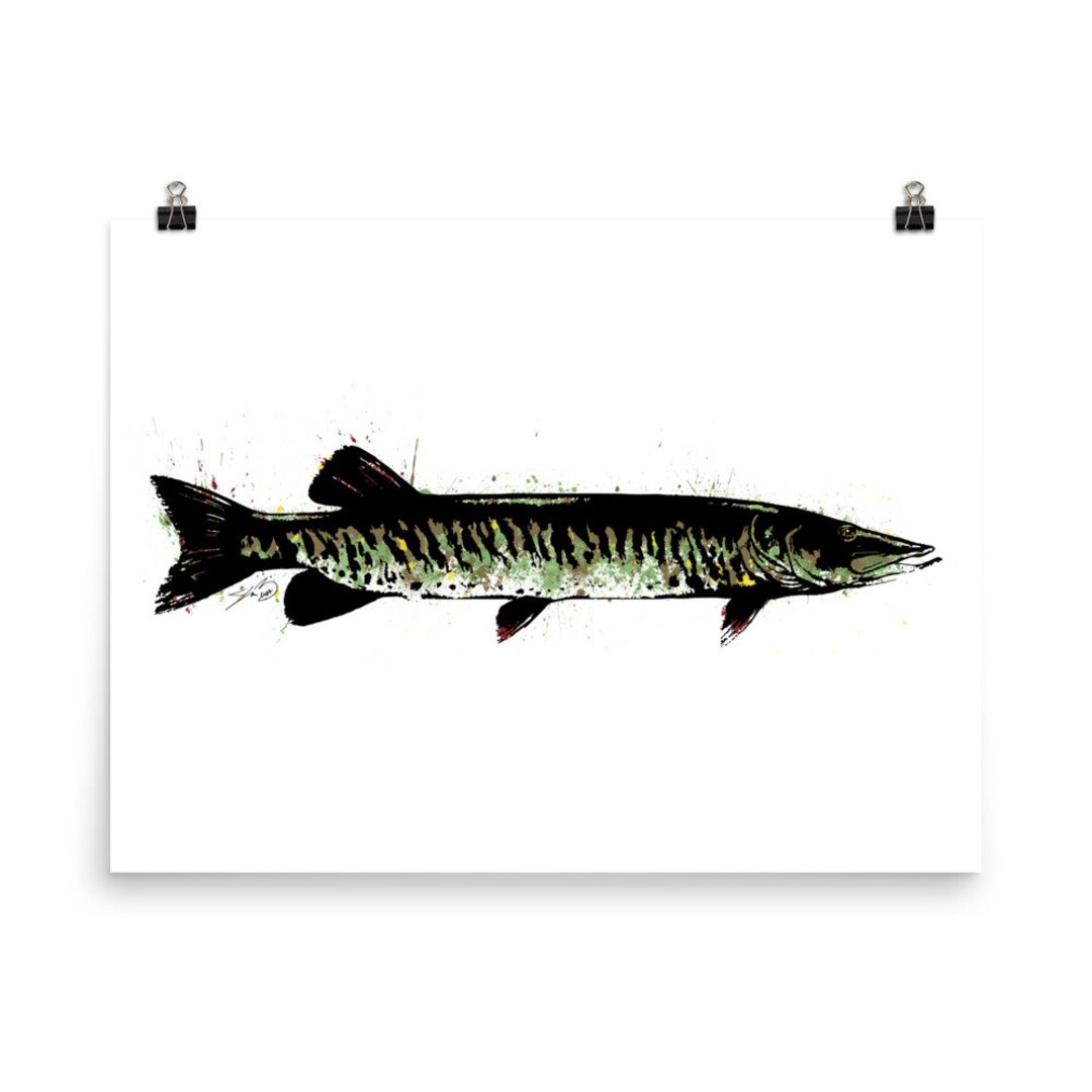 Wild Water Series - Musky Print - Etsy