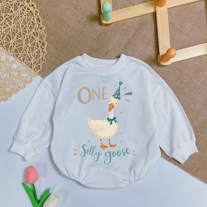 One Silly Goose Birthday Romper, 1st Birthday Silly Goose Bodysuit ...