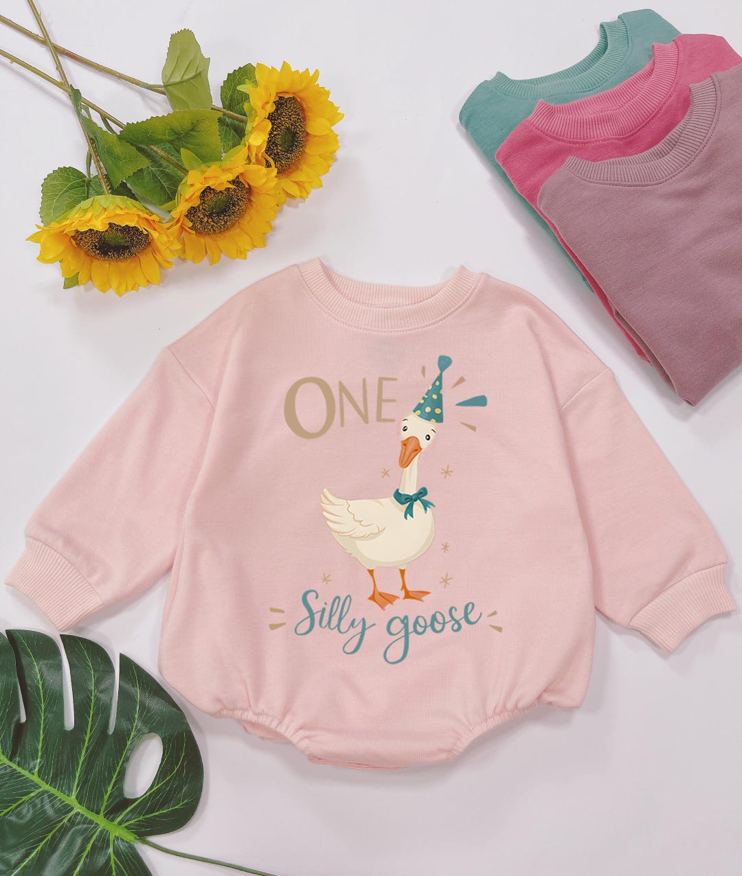 One Silly Goose Birthday Romper, 1st Birthday Silly Goose Bodysuit ...