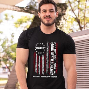 Personalized American Flag Daddy Shirt, Daddy Man Myth Legend Shirts ...