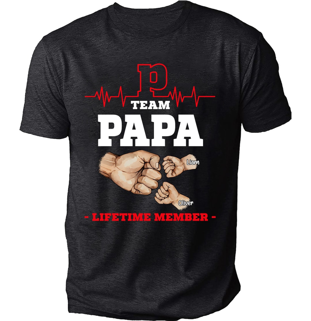 Personalized Team Papa Lifetime Member Papa Shirt, Papa Shirts for Men ...